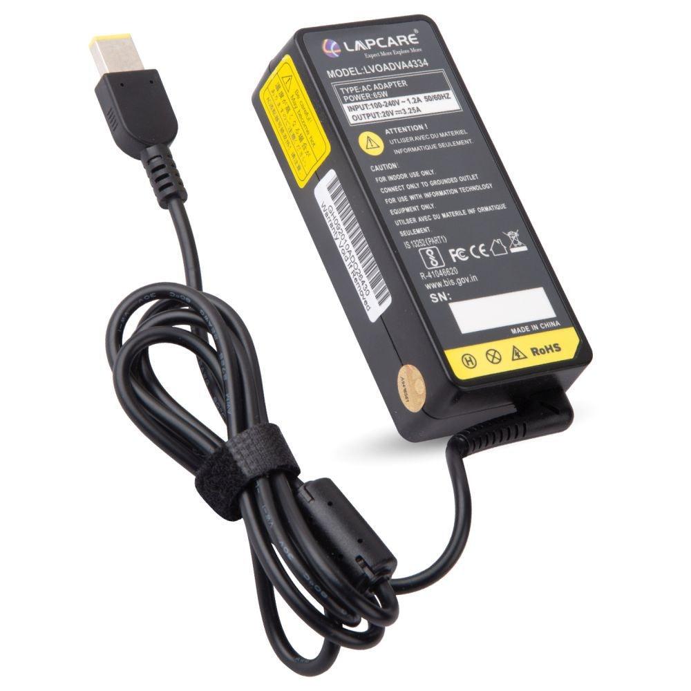 Buy Lapcare LVOADVA4334 Laptop Adapter Designed for Lenovo 3.25A 65 ...