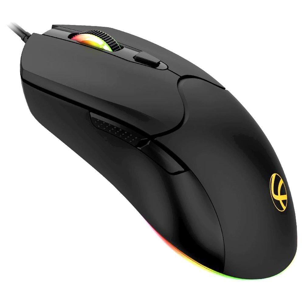Lapcare L-80 Wired Gaming Mouse with RGB Light Sync, Black