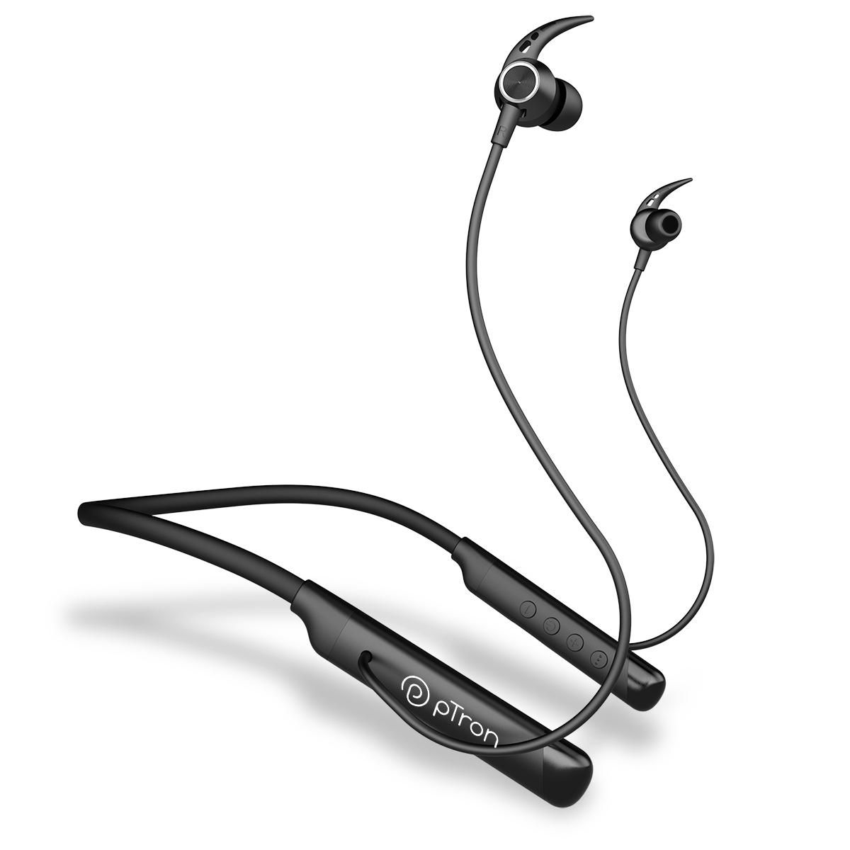 Buy pTron Earphone InTunes Ultra Bluetooth Neckband, Upto 60 Hours of ...