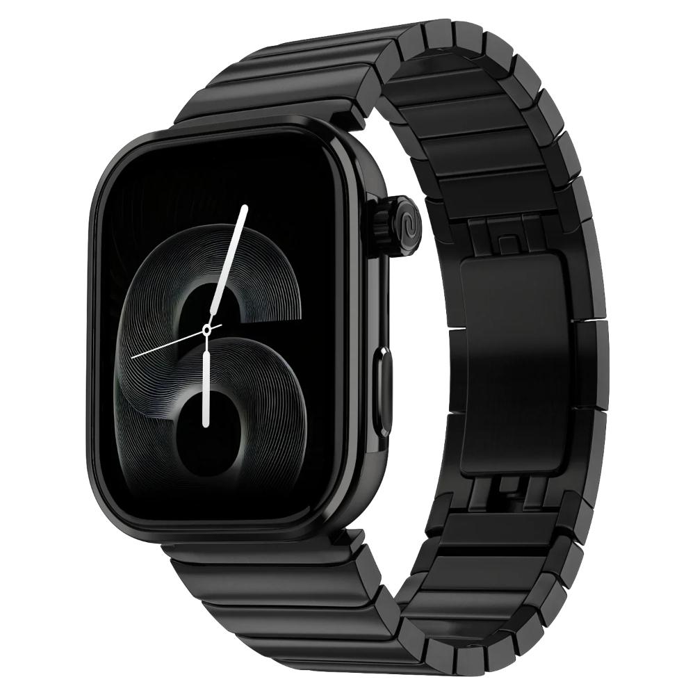 Noise ColorFit Pro 6 Max Smartwatch, Chrome Black