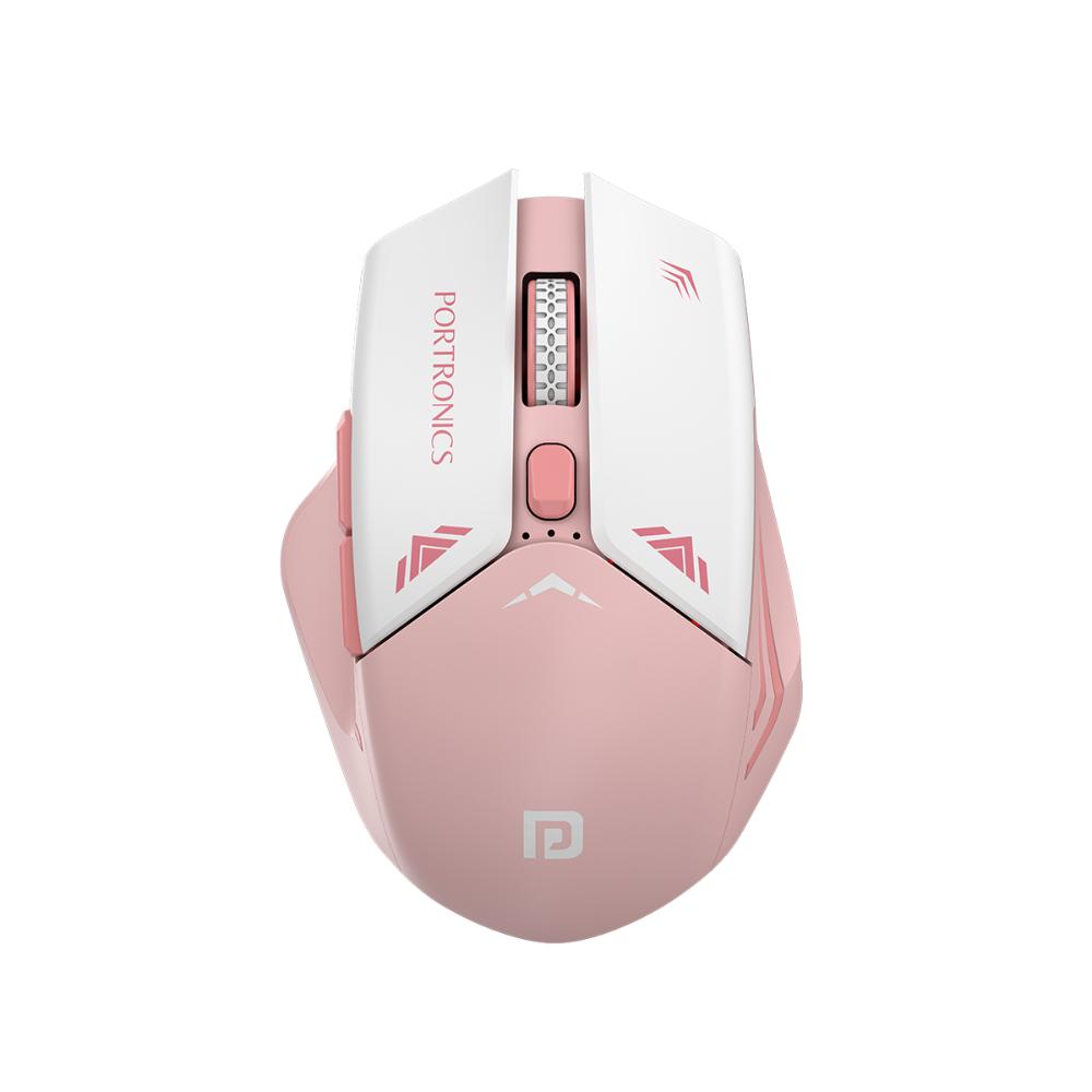 Portronics Vader Pro Wireless Gaming Mouse, Cherry Pink