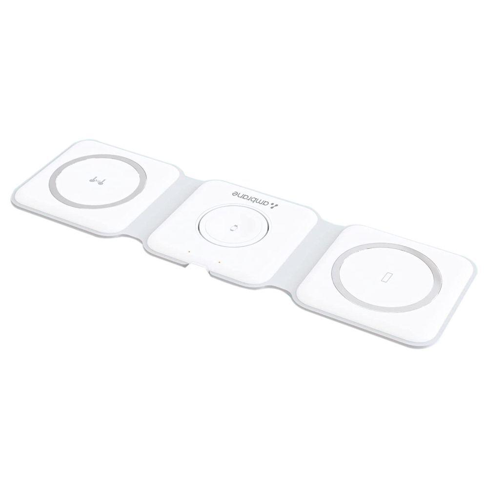 Buy Ambrane AeroSync Tripad 3 in 1 Wireless Charger, White at Reliance ...