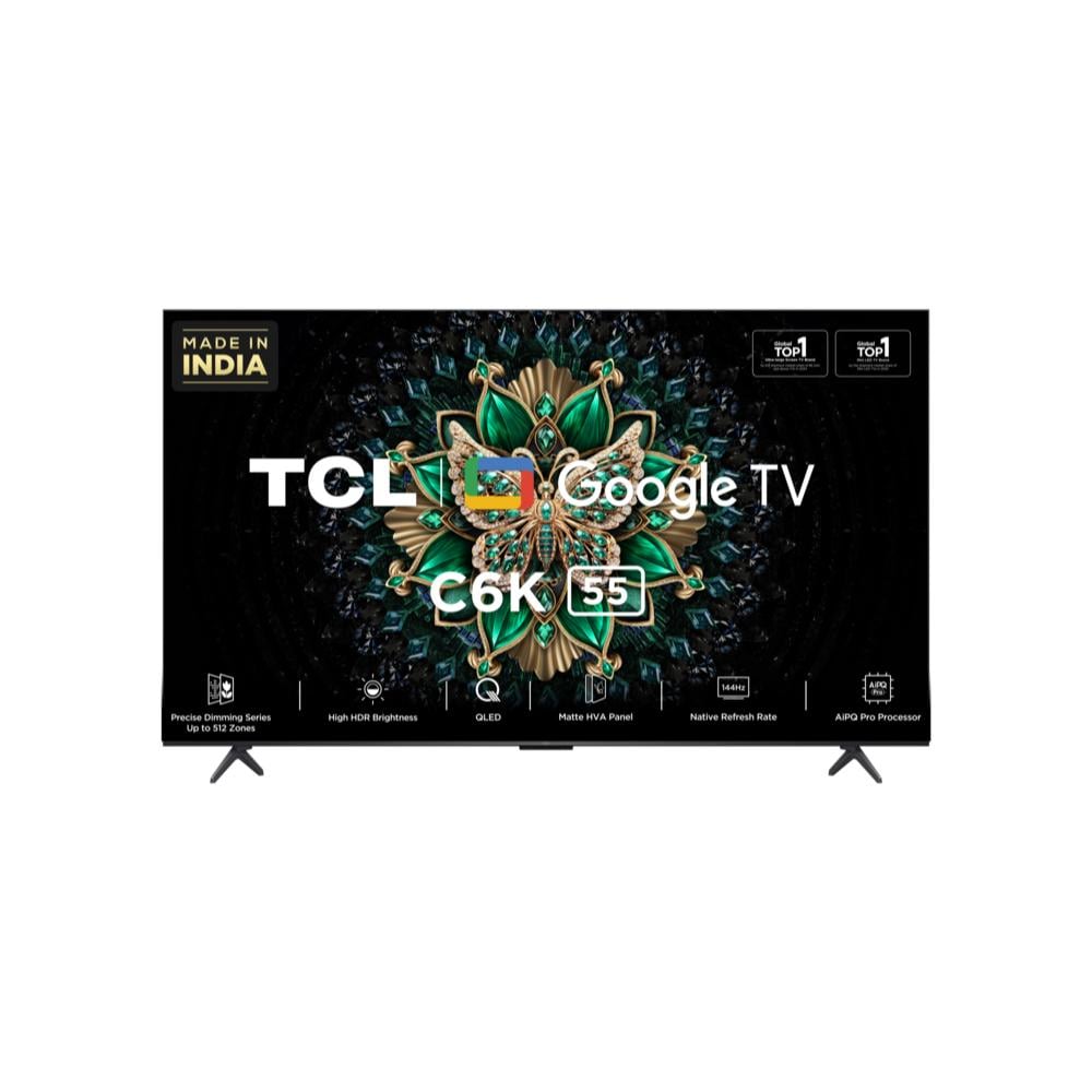 Buy TCL 139 cm (55 inch) QD-Mini LED Google TV, 55C6K, Black at Reliance Digital