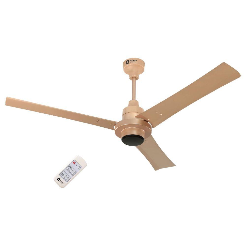Orient Electric 1200 mm I-Tome Ceiling Fan with Remote, Topaz Gold