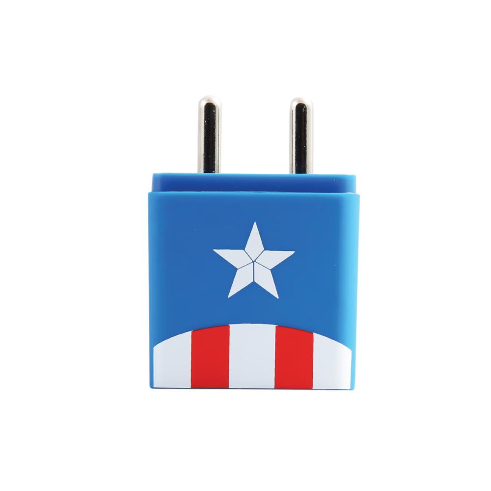 Buy Reconnect Marvel Captain America 2 USB ports 10 Watts Wall Charger ...