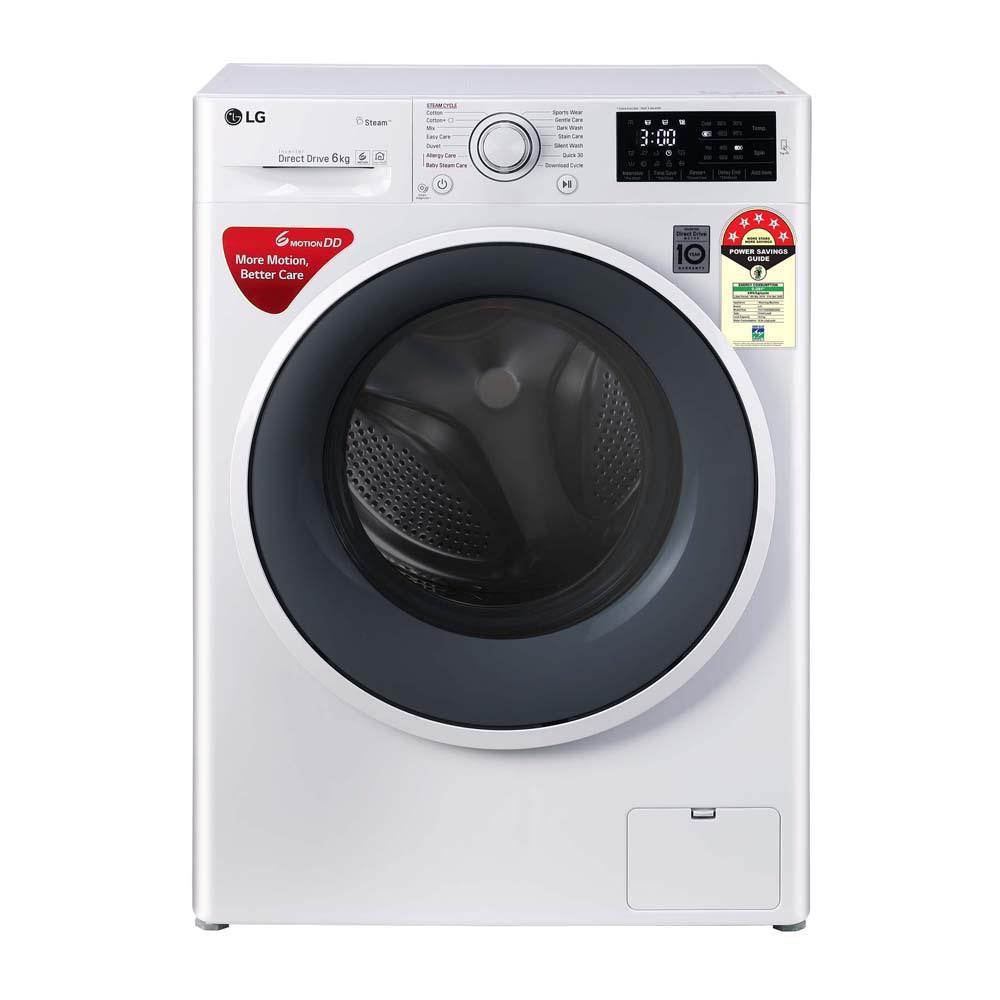 Buy LG 6 Kg Front Loading Fully Automatic Washing Machine with Steam ...