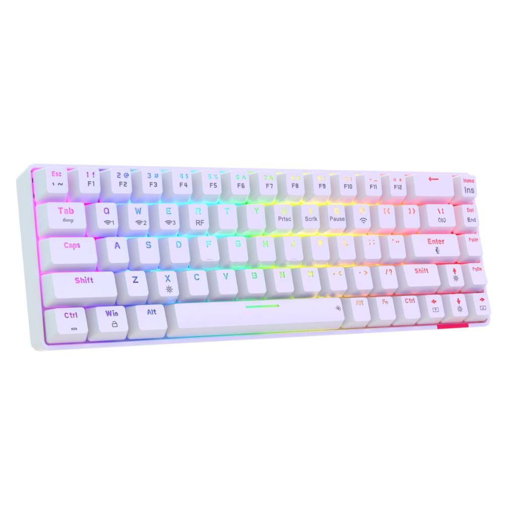 Portronics Hydra 10 Wireless Gaming Keyboard, White and Red
