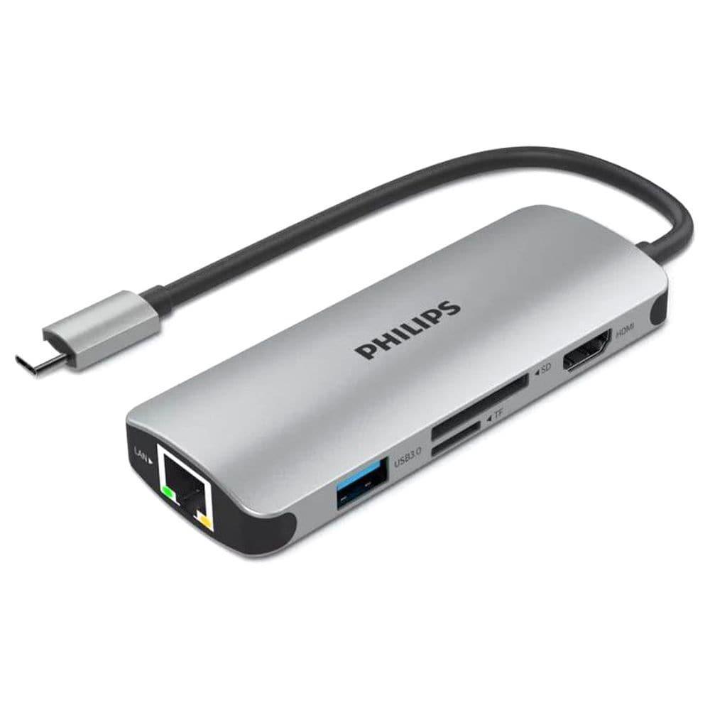 Buy Philips 6-in-1 USB Type-C Multiport Travel Hub, Silver at Best ...