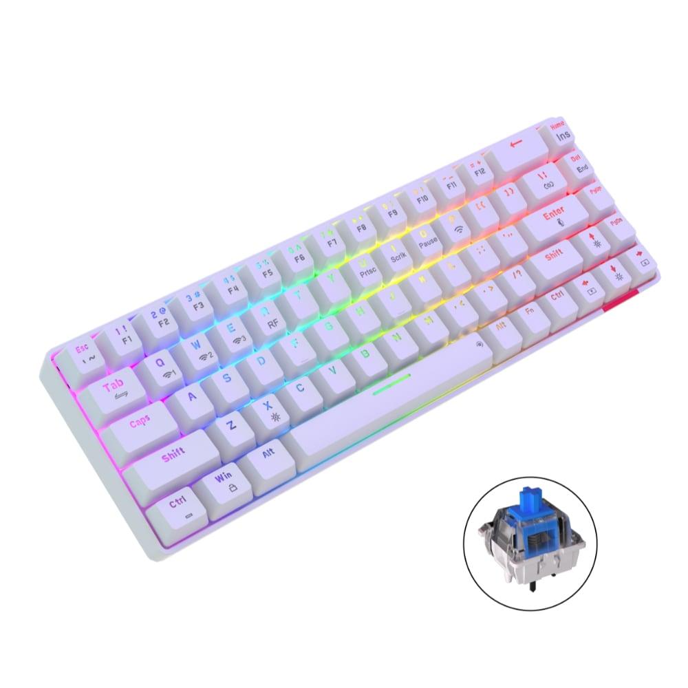 Portronics Hydra 10 Wireless Gaming Keyboard, White and Blue