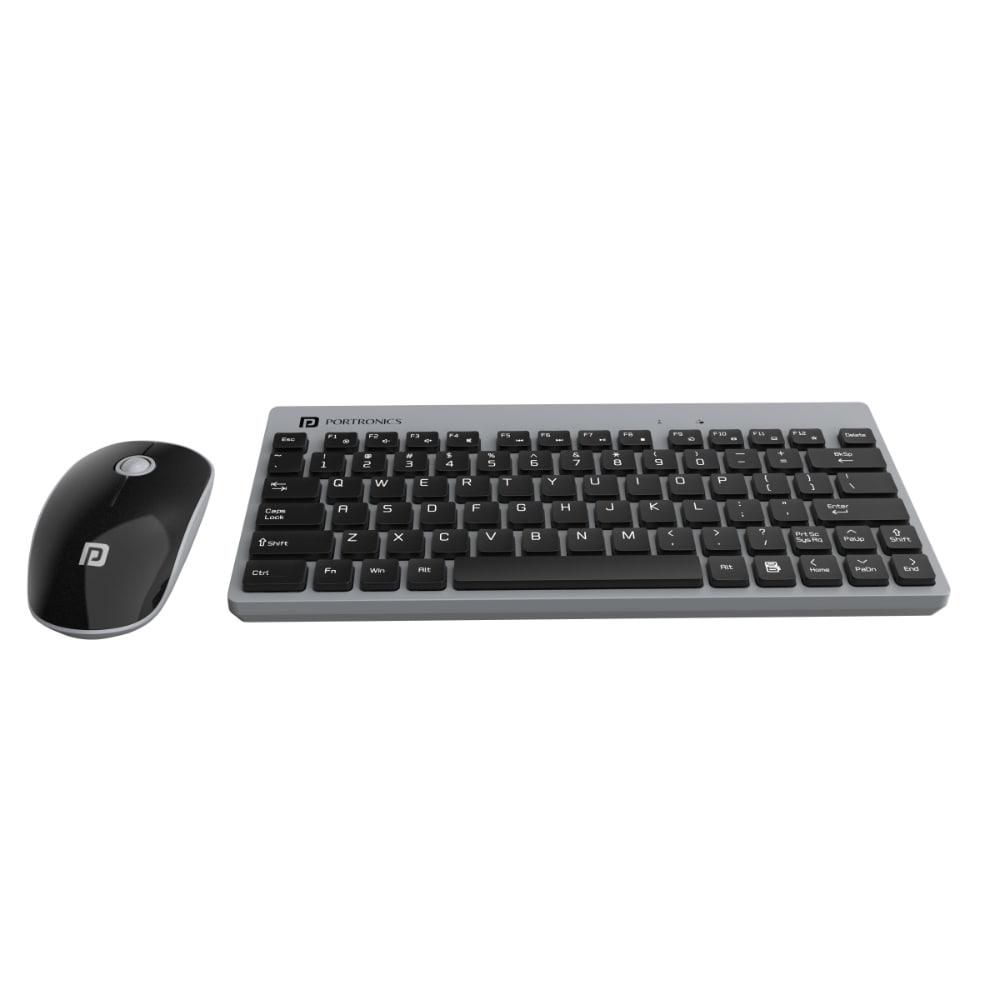 Portronics Key2 Wireless Keyboard & Mouse Combo, Grey