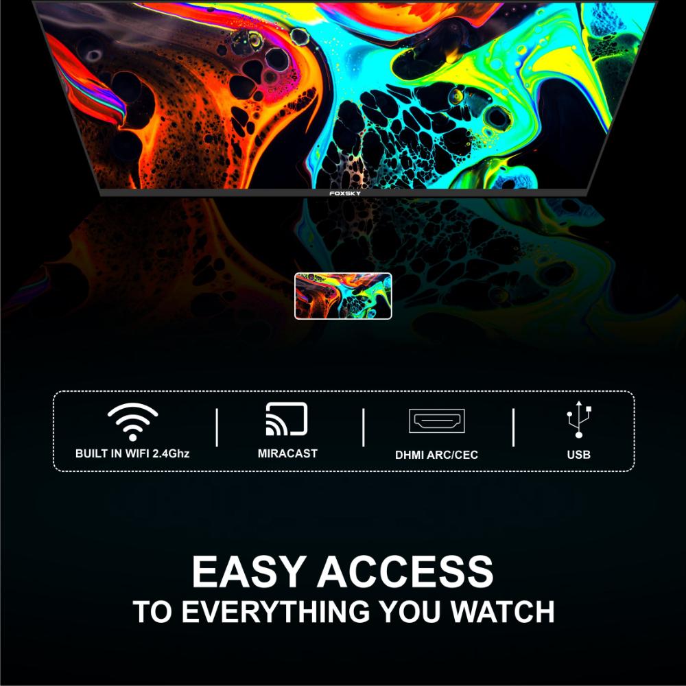 Buy Foxsky 109 cm (43 inch) 4K Ultra HD QLED Smart TV with Dolby Audio ...