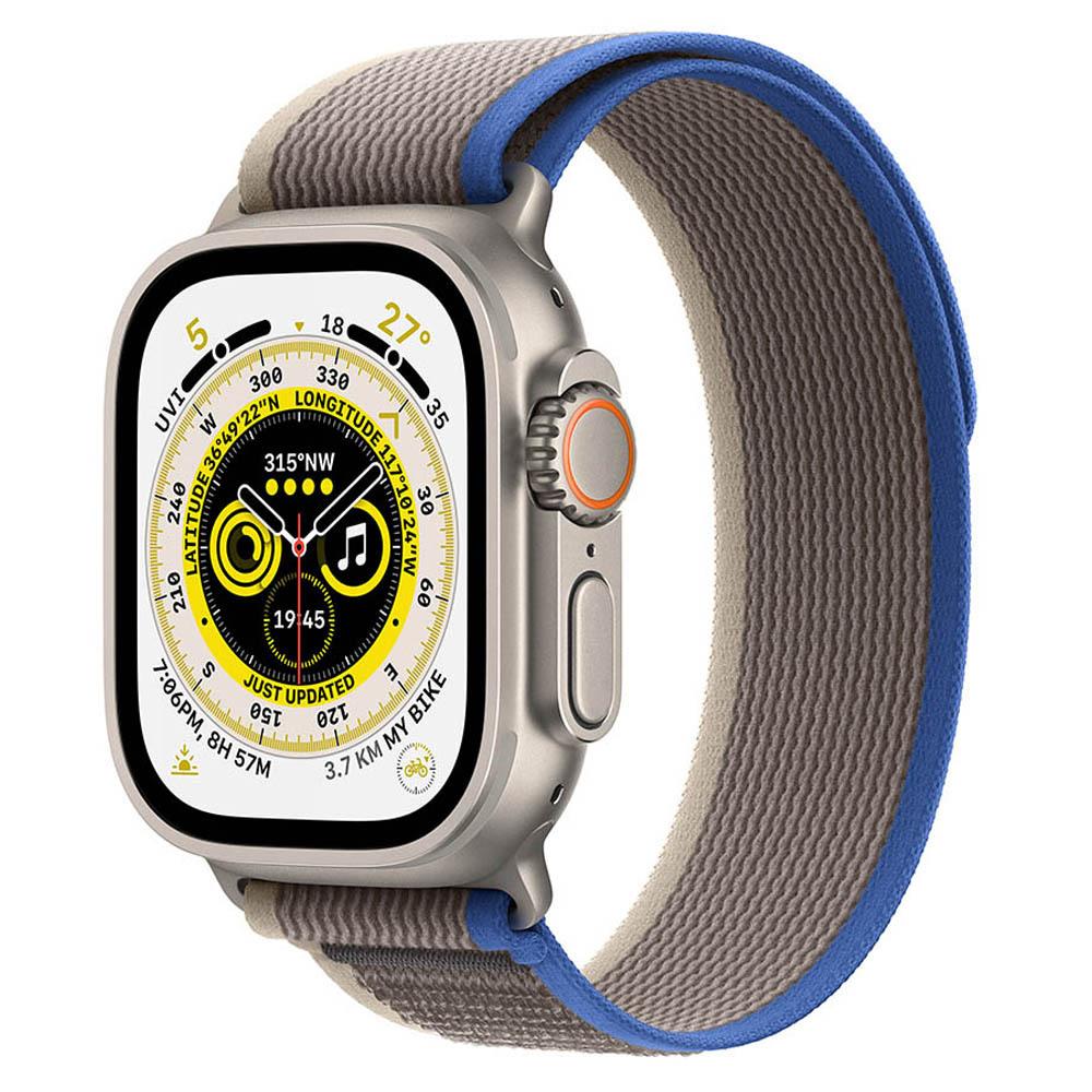 Buy Apple Watch Ultra GPS + Cellular, 49mm Titanium Case with Blue/Gray ...
