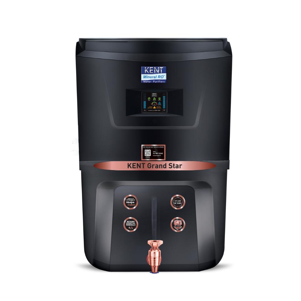 Kent Grand Star 9 L RO+UV+ALK+TDS Water Purifier, Black