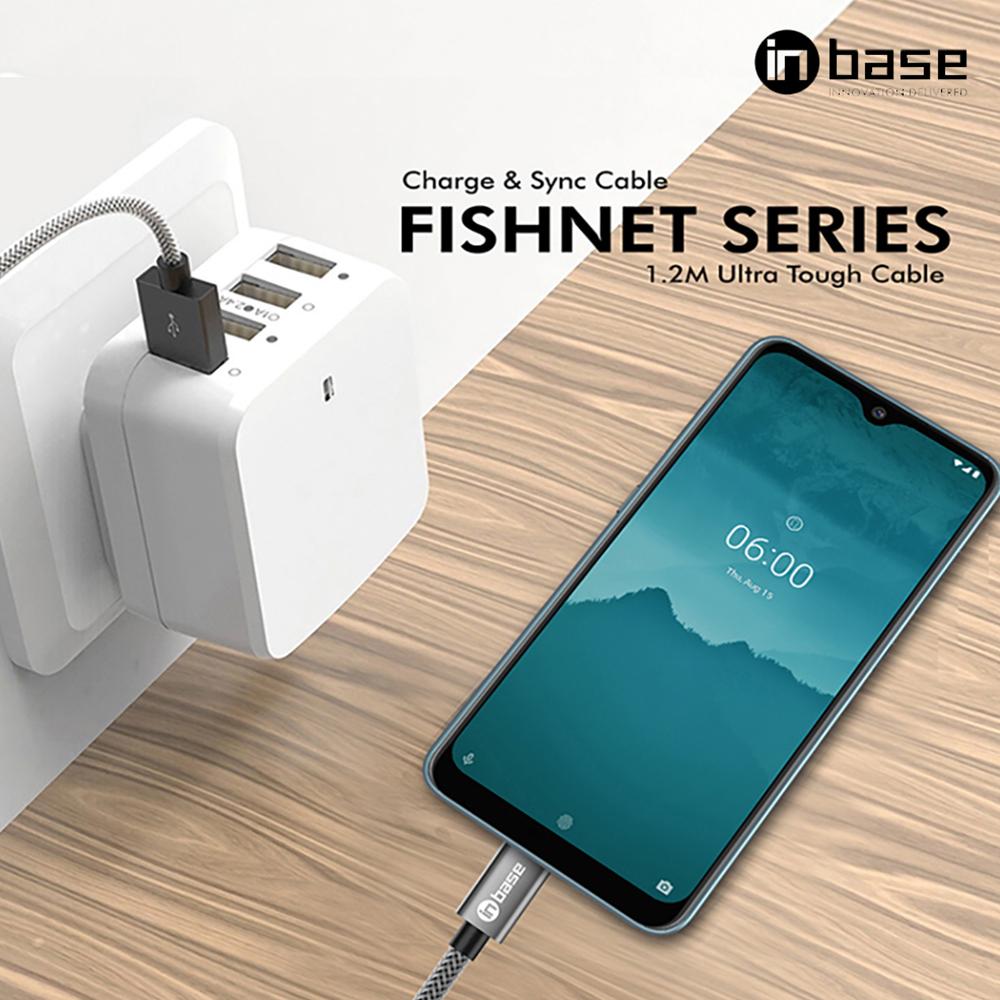 Buy Inbase Fishnet IB-1369 1.2 Meter USB-C to USB-A Cable, Black at ...