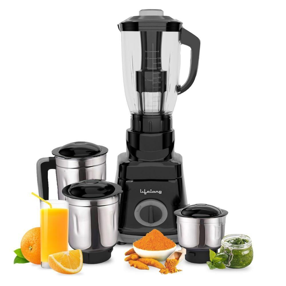 Buy Lifelong LLMG75 750 Watt,4 Jar Mixer Grinder,Black at Reliance Digital