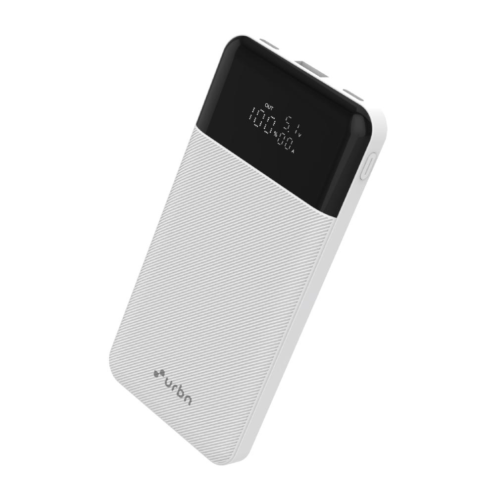 Urbn 10000 mAh 22.5 W Edge Power Bank, White