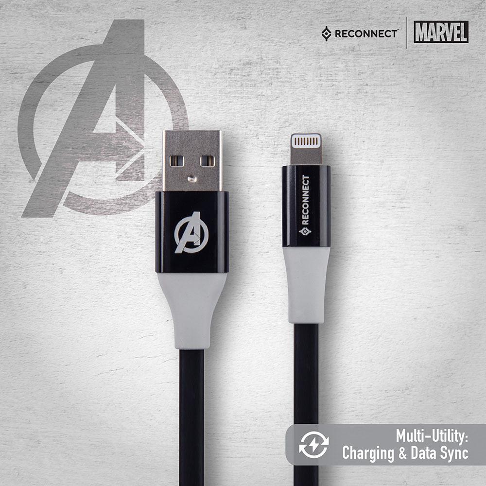 Buy Reconnect Marvel Avengers Lighting cable, Apple compliant MFI ...