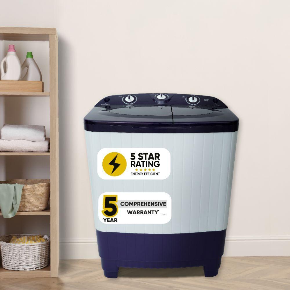 LYF 7.5 Kg 5 Star Semi Automatic Top Loading Washing Machine (LWS ...