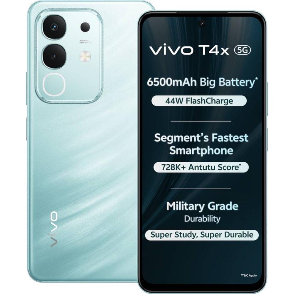 Buy Vivo T4x 5G 256 GB, 8 GB RAM, Glacial Teal, Mobile Phone at ...