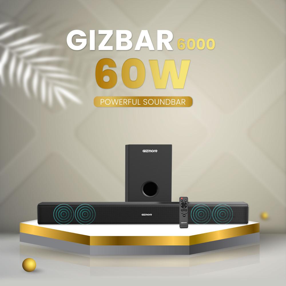 Buy GIZMORE BAR6000 60 W RMS Wired Soundbar with 360 Degree Surround ...