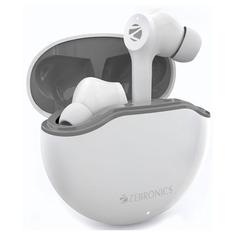 Buy Zebronics TWS Zeb Sound Bomb 4 Wireless Ear-buds, White at Best ...