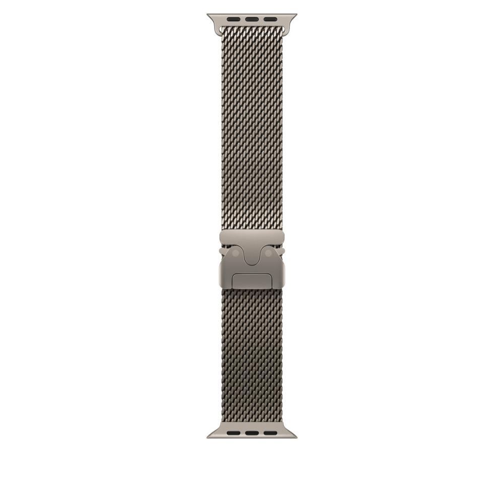 Buy Apple Watch 49 mm Natural Titanium Milanese Loop L-Zml at Reliance ...