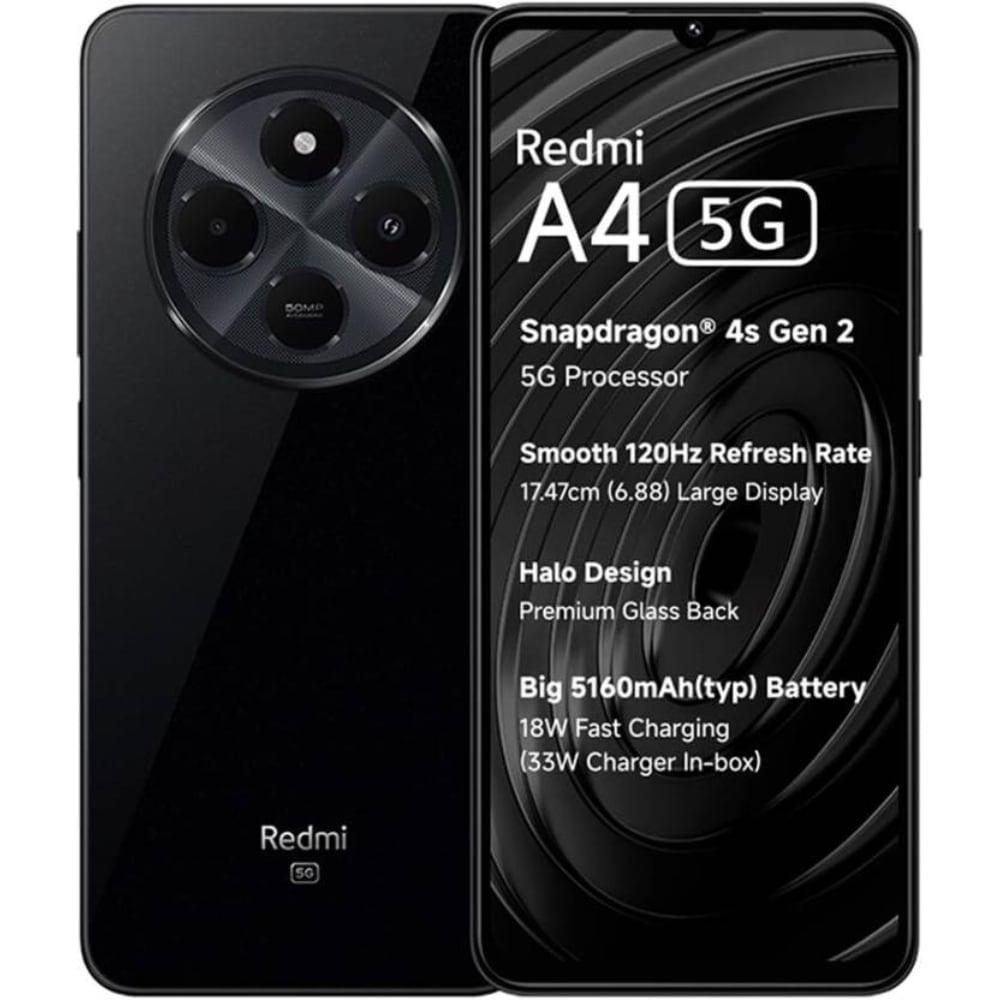 Buy Redmi A4 5G 128 GB, 4 GB RAM, Black, Mobile Phone at Reliance Digital