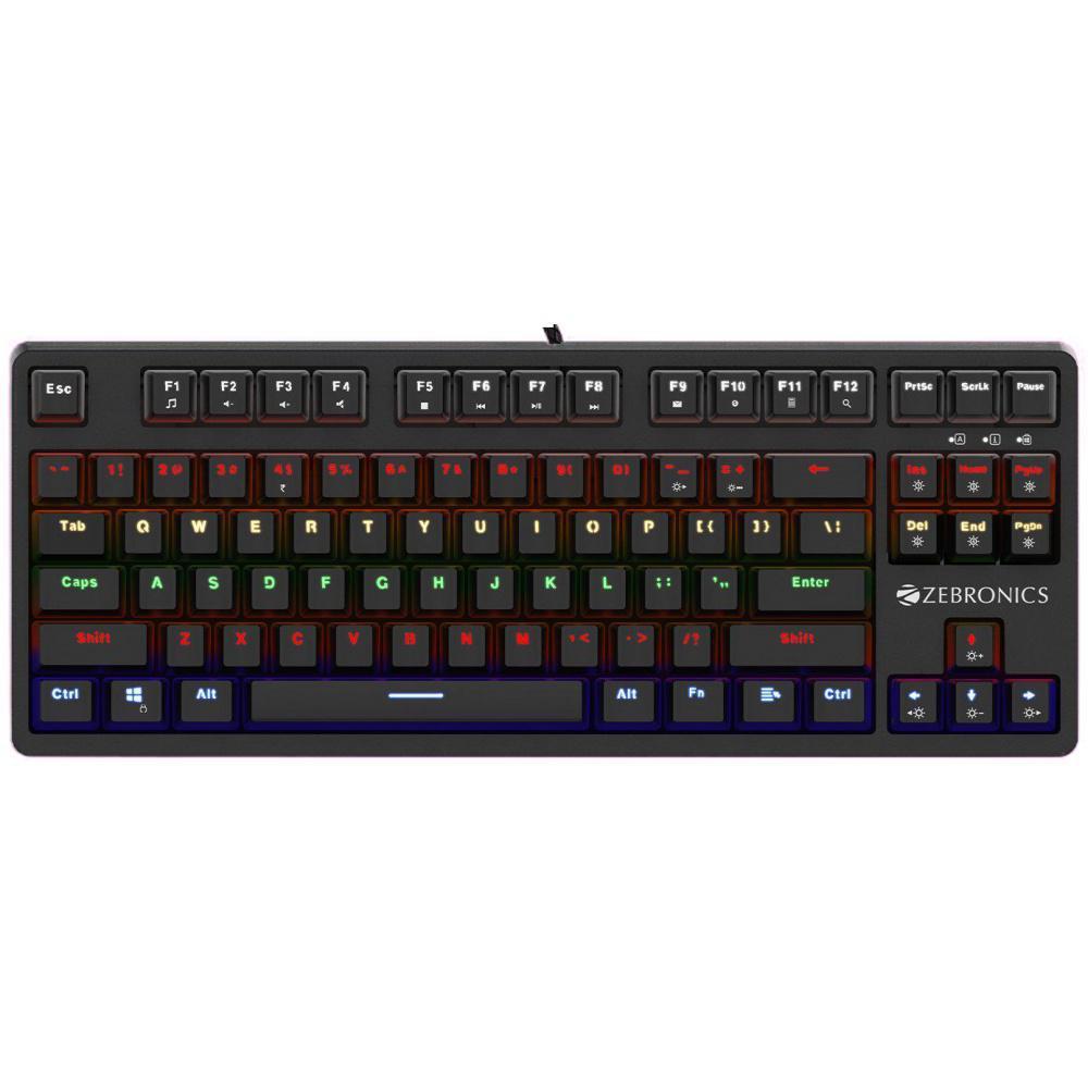 Buy Zebronics Zeb-Max V2 Gaming Mechanical Keyboard with 5 LED Speed ...