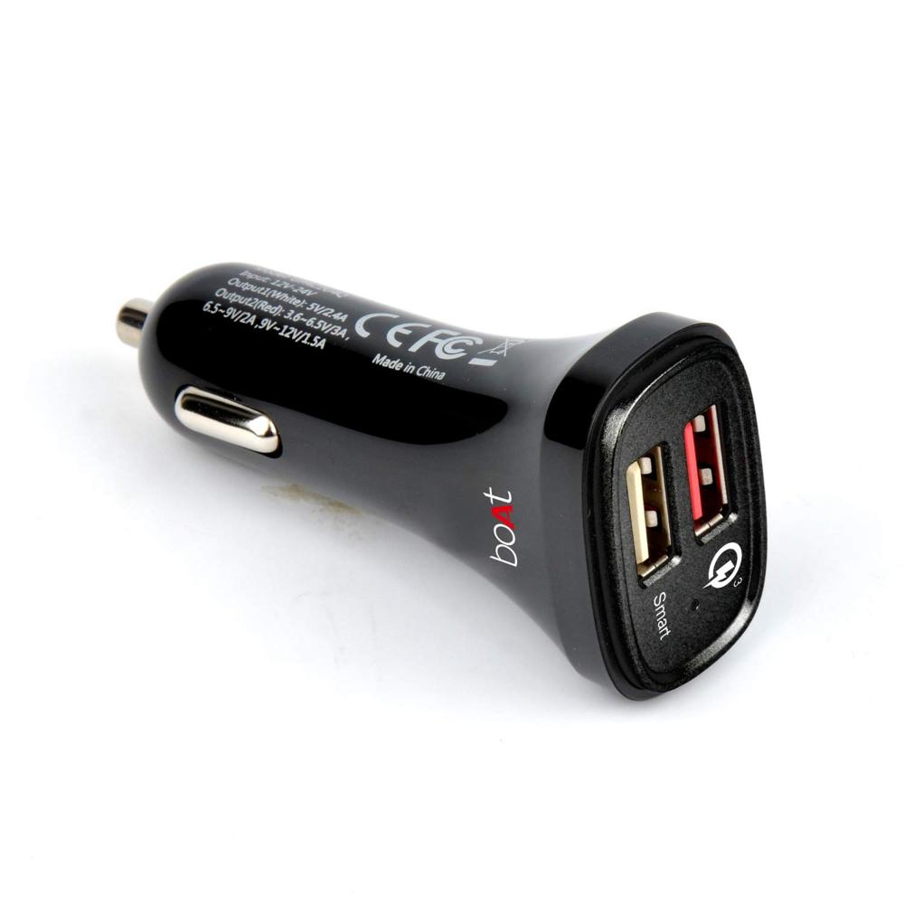 Buy boAt Dual Port 3.0 2.4A QC Car Charger, Black at Reliance Digital