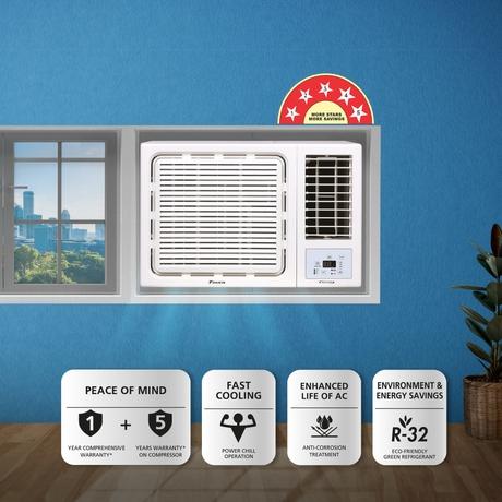 Buy Daikin 1.5 Ton 3 Star Inverter Window AC, FRWKL50UV (Power Chill ...